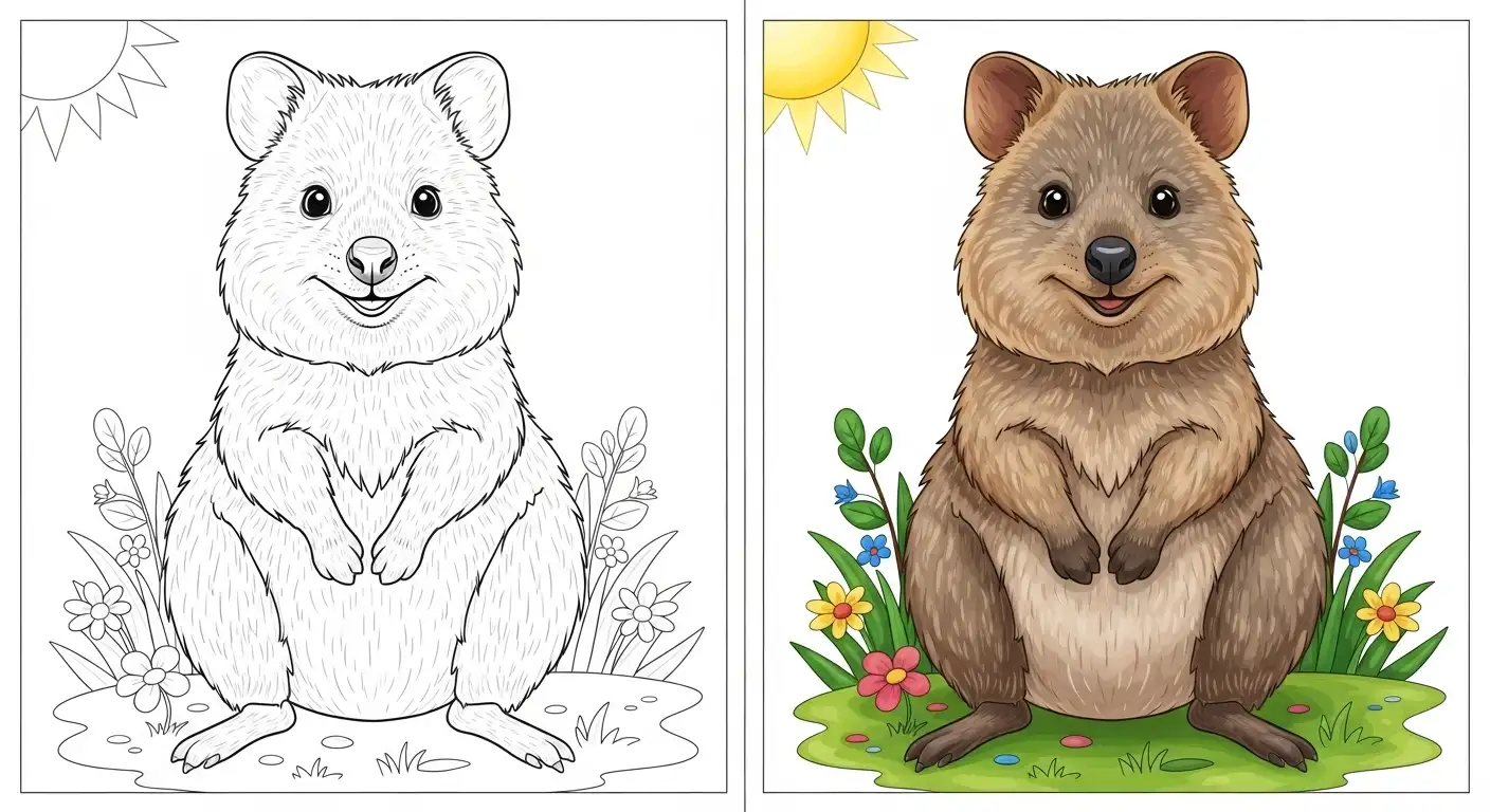 56 Quokka Coloring Pages - Coloring Feel
